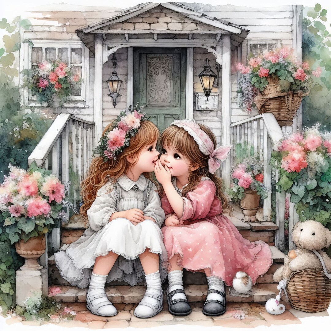 Sharing Secrets: Clip Art, 10 High Res Watercolor Jpgs, Junk Journaling ...