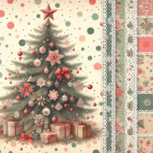 Christmas Tree Paper: Clip Art, 10 High Res Watercolor Jpgs, Junk ...