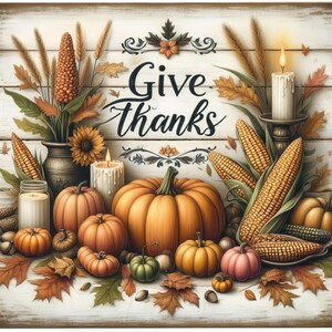 Give Thanks Clip Art Bundle 10 High Res Watercolor Jpgs for Junk ...