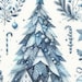 Nordic Blue Christmas Tree Clipart Bundle 10 High Res Watercolor Jpgs ...