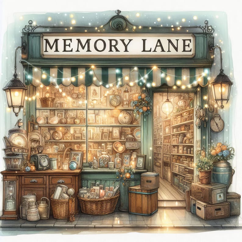 Memory Lane Shop: 10 High Res Watercolor Jpgs, Junk Journaling ...