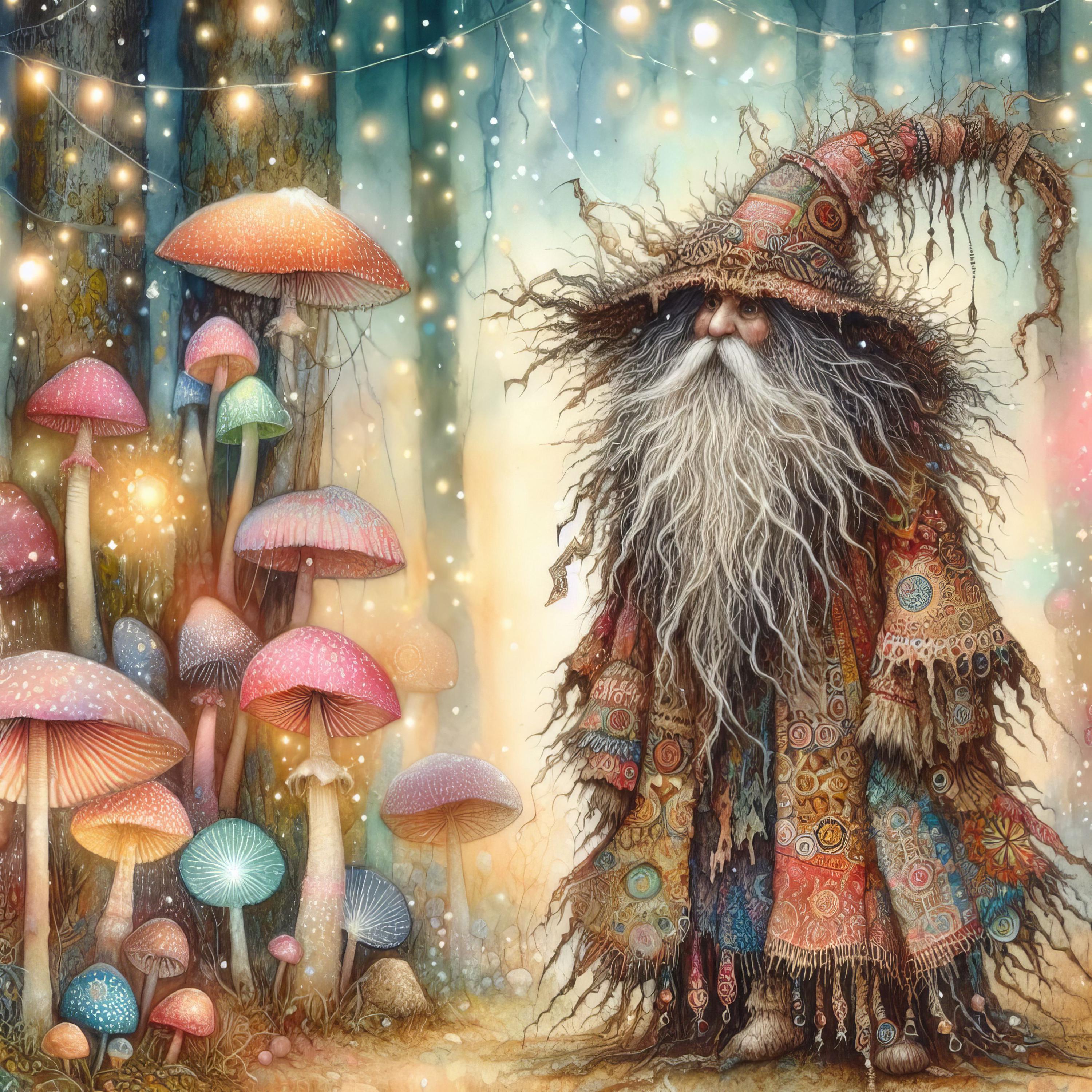 Forest Wizard: Clip Art, 10 High Res Watercolor Jpgs, Junk Journaling ...