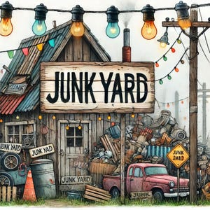 Junkyard 10 High Res Watercolor Jpgs Junk Journaling, Scrapbooking ...