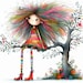 Quirky Tree Clip Art 10 High Res Watercolor Jpgs for Junk Journaling ...