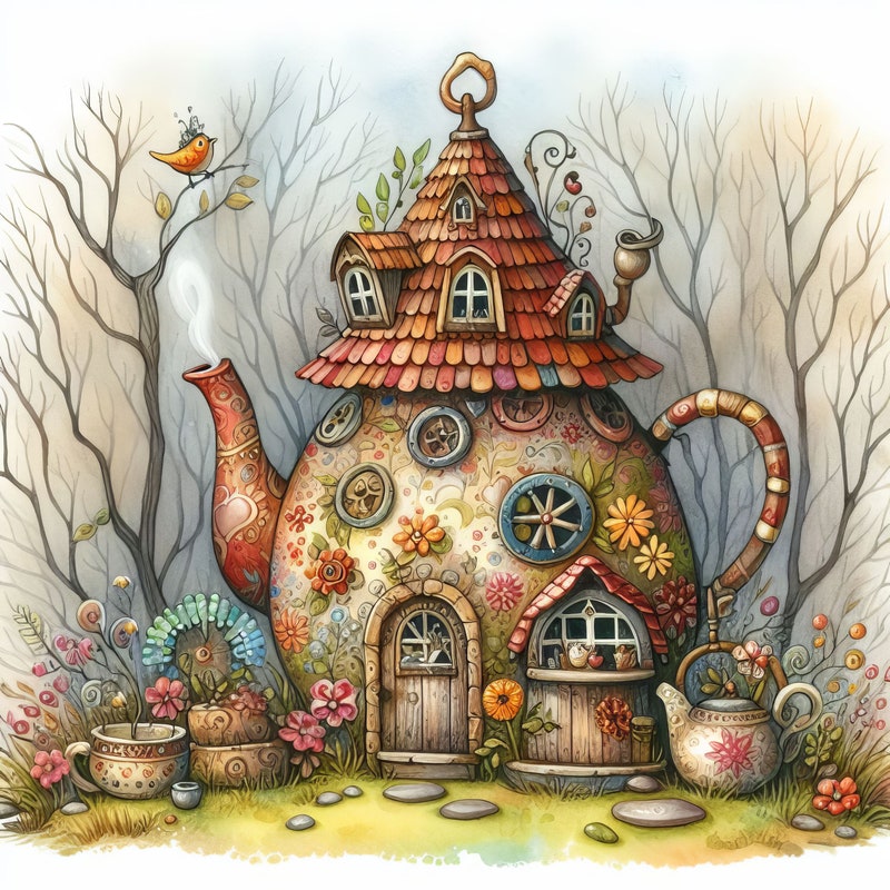 Whimsical Teapot - Etsy