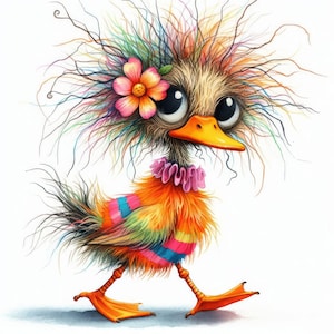 Frazzled Duck Clip Art 10 High Res Watercolor Jpgs for Junk Journaling ...