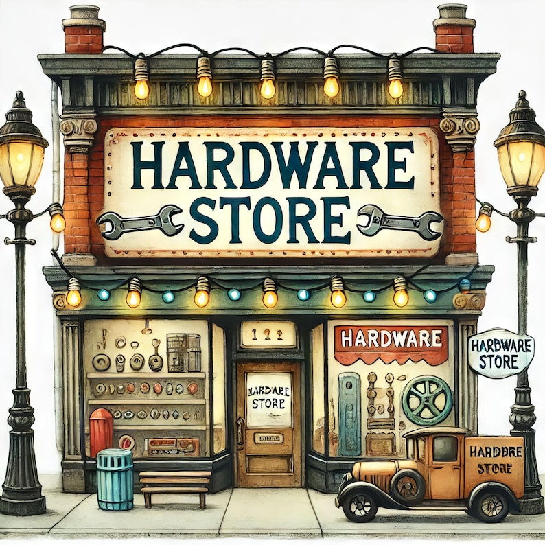 Hardware Store: Clipart, Junk Journal, Ephemera, Digital Download, 10 ...