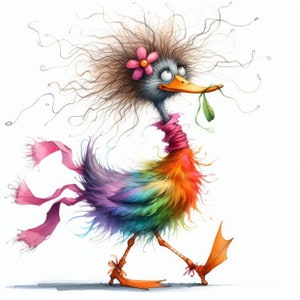 Frazzled Duck Clip Art 10 High Res Watercolor Jpgs for Junk Journaling ...