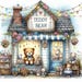 Teddy Bear Shop: Clip Art, 10 High Res Watercolor Jpgs, Junk Journaling ...