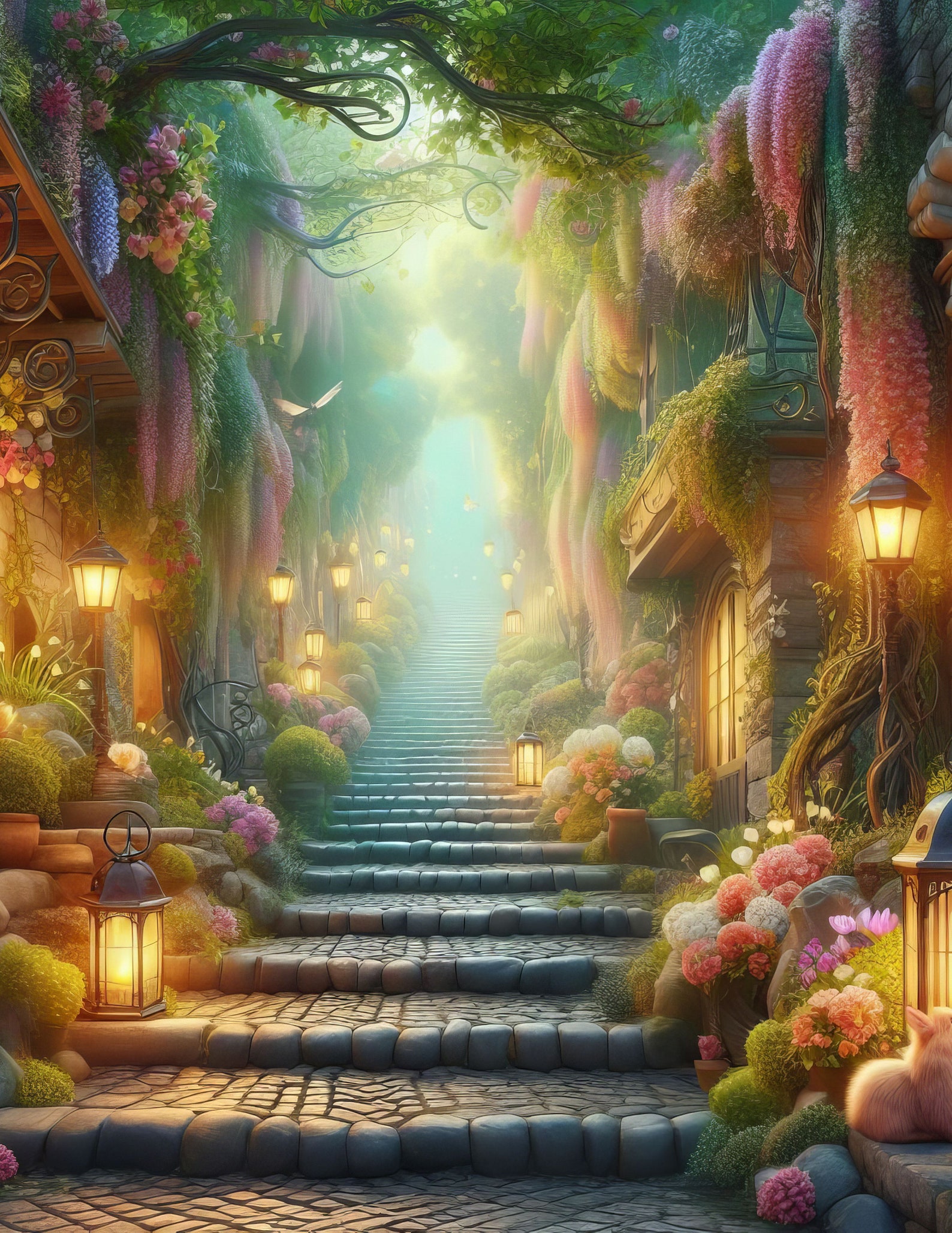 Fantasy Pathway Clip Art Bundle 10 High Res Watercolor Jpgs for Junk ...