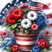 USA Patriotic Flowers Clipart Bundle 10 High Res Watercolor Jpgs for ...