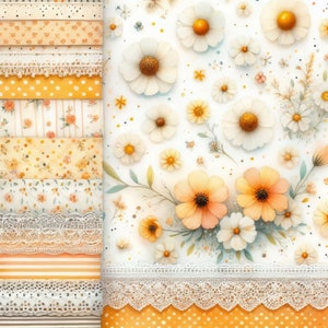 Yellow Calico Paper Clip Art Bundle 10 High Res Watercolor Jpgs for ...