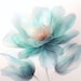 Exquisite Gold Edged Aqua Flower Clip Art 10 High Res Watercolor Jpgs ...