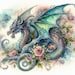 Fantasy Dragon Clip Art 10 High Res Watercolor Jpgs for Junk Journaling ...