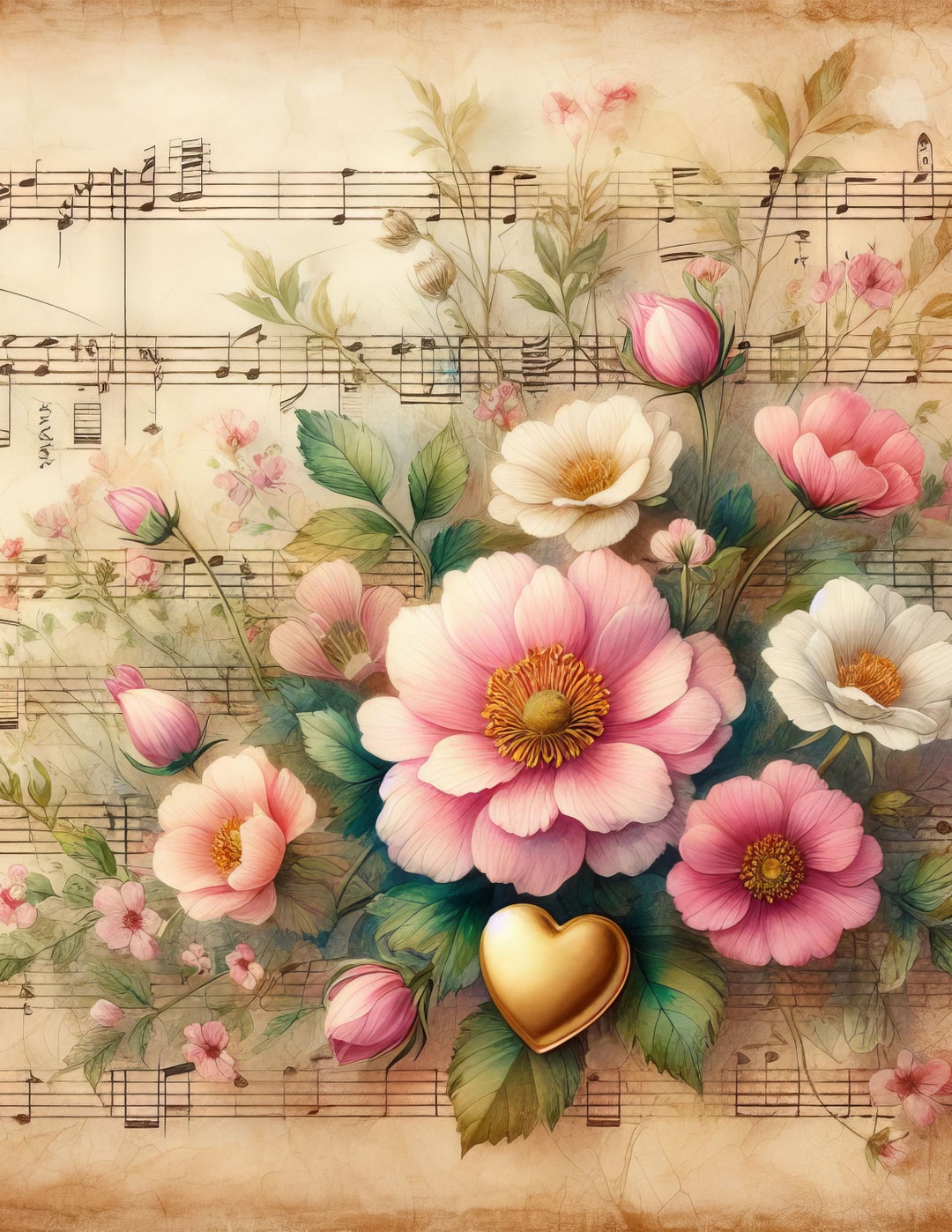 Love Notes Clipart Bundle 10 High Res Watercolor Jpgs for Junk ...