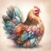 Pastel Chicken Clip Art Bundle 10 High Res Watercolor Jpgs for Junk ...