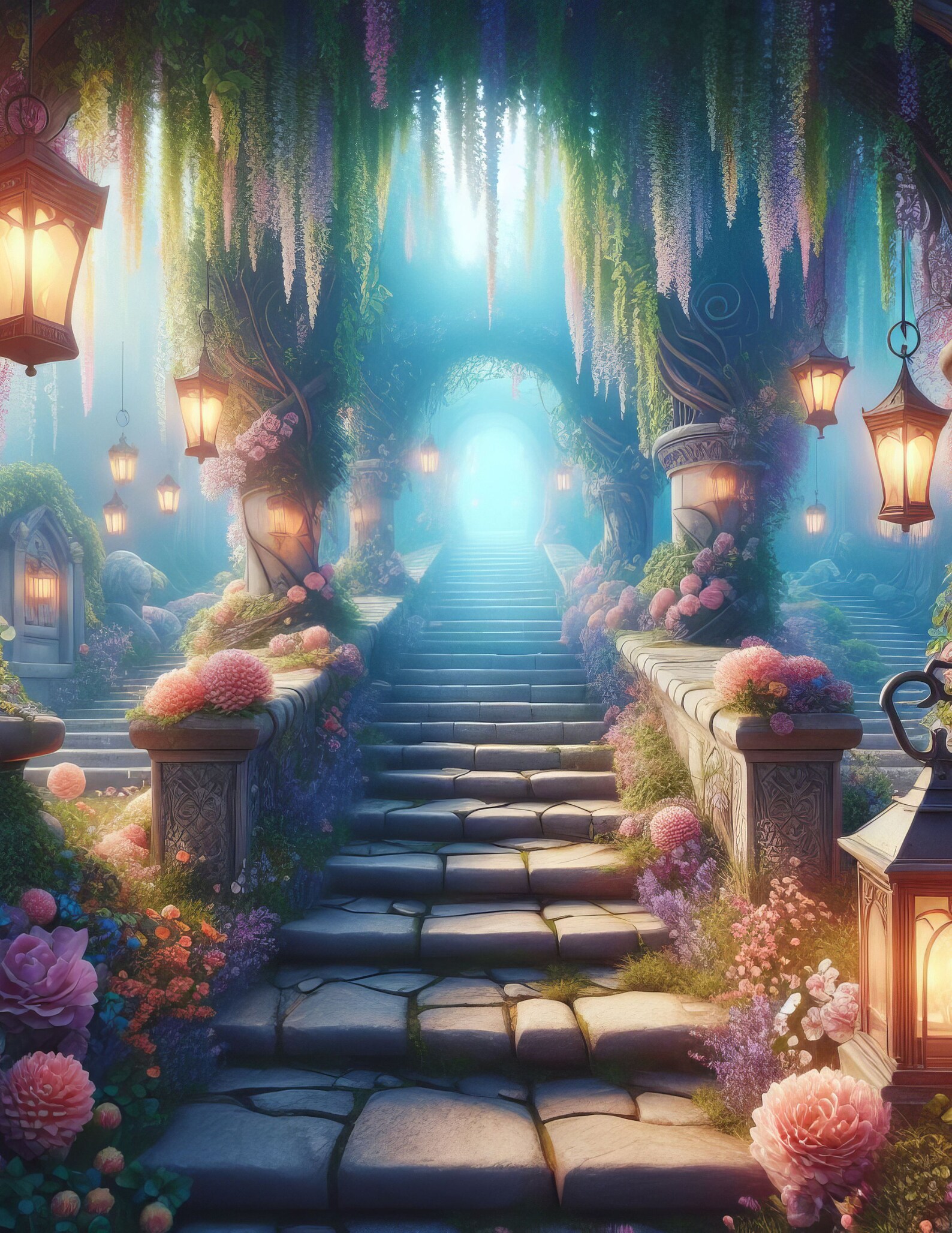 Fantasy Pathway Clip Art Bundle 10 High Res Watercolor Jpgs for Junk ...