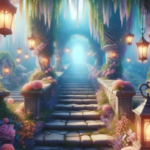 Fantasy Pathway Clip Art Bundle 10 High Res Watercolor Jpgs for Junk ...