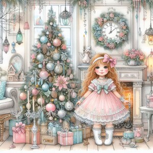 Shabby Chic Christmas: Clip Art, 10 High Res Watercolor Jpgs, Junk ...