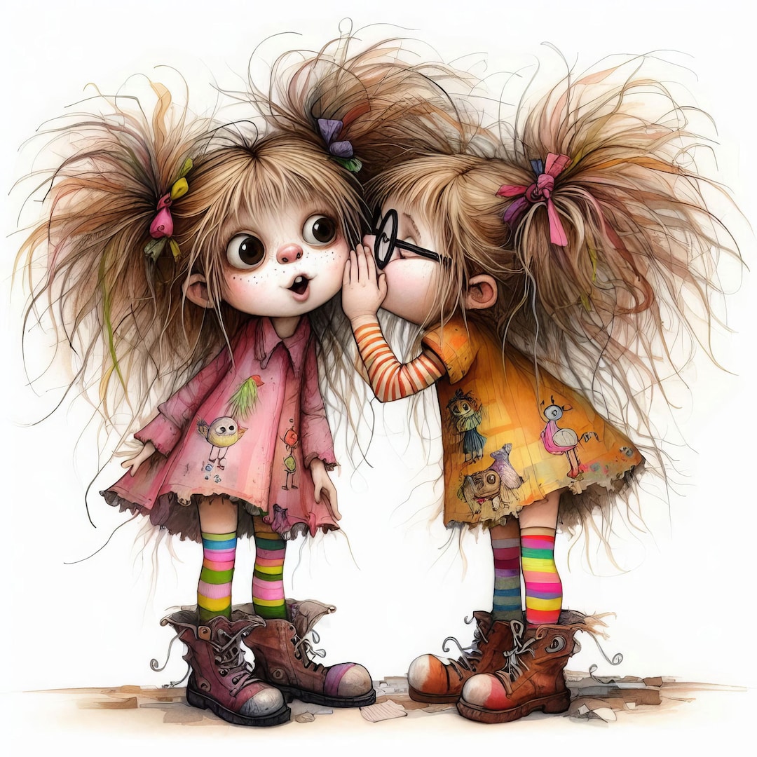 Quirky Telling Secrets 10 High Res Watercolor Jpgs for Junk Journaling ...