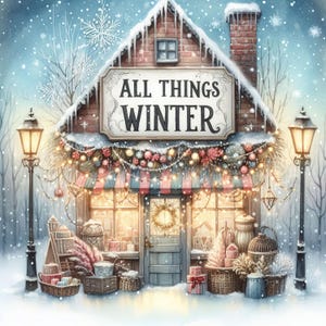 All Things Winter Shop: 10 High Res Watercolor Jpgs, Junk Journaling ...