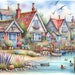 Whimsical Seaside Cottages Clip Art Bundle 10 High Res Watercolor Jpgs ...