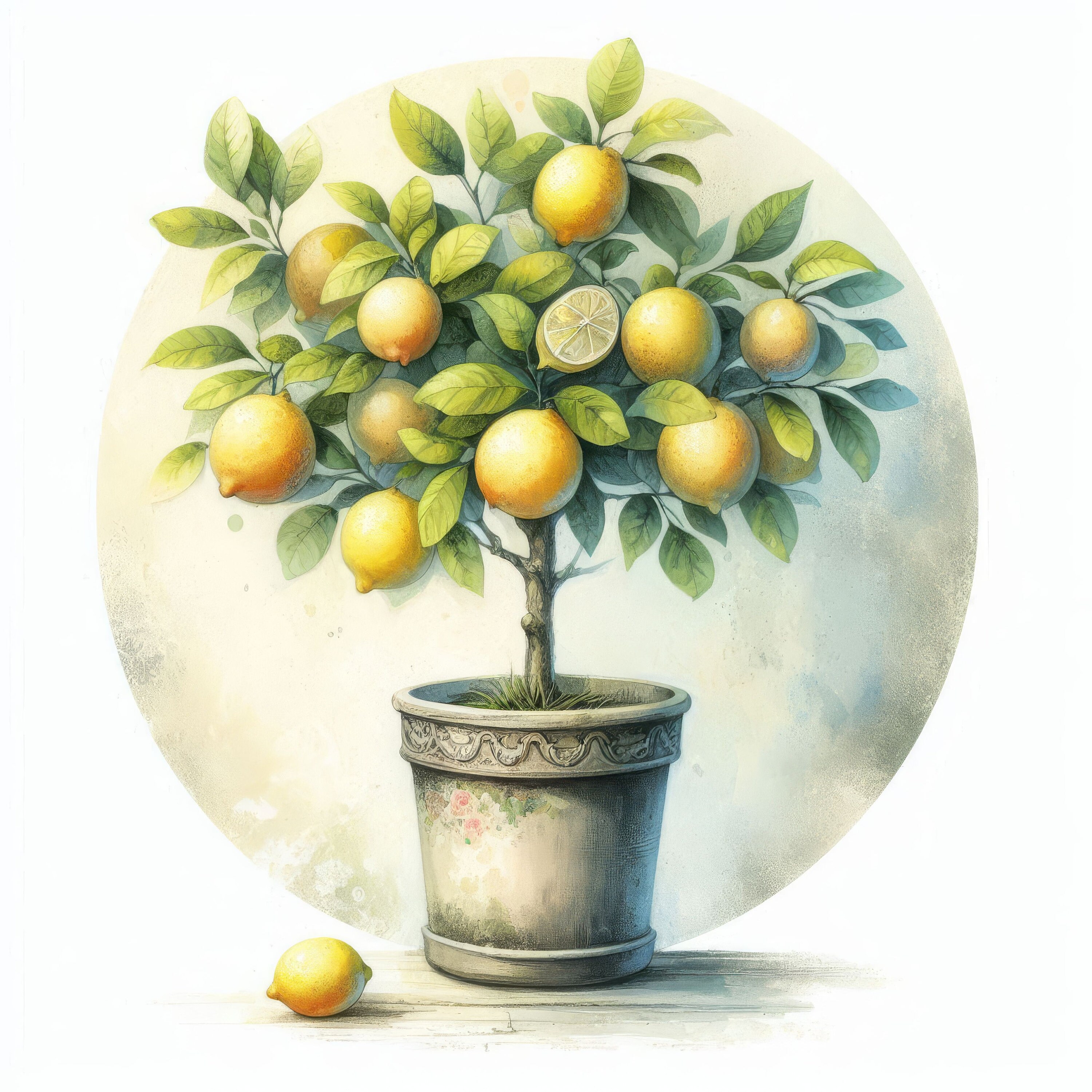Lemon Tree: Clip Art 10 High Res Watercolor Jpegs for Junk Journaling ...