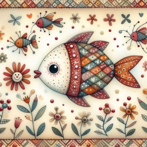 Calico Fish: Clip Art, 10 High Res Watercolor Jpgs, Junk Journaling ...