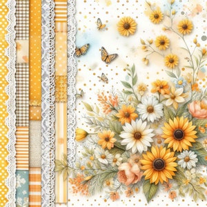 Yellow Calico Paper Clip Art Bundle 10 High Res Watercolor Jpgs for ...