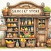 Whimsical Grocery Store Clip Art 10 High Res Watercolor Jpgs for Junk ...