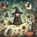 Whimsical Witch: Clip Art, 10 High Res Watercolor Jpgs, Junk Journaling ...