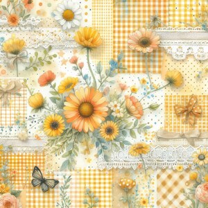 Yellow Calico Paper Clip Art Bundle 10 High Res Watercolor Jpgs for ...