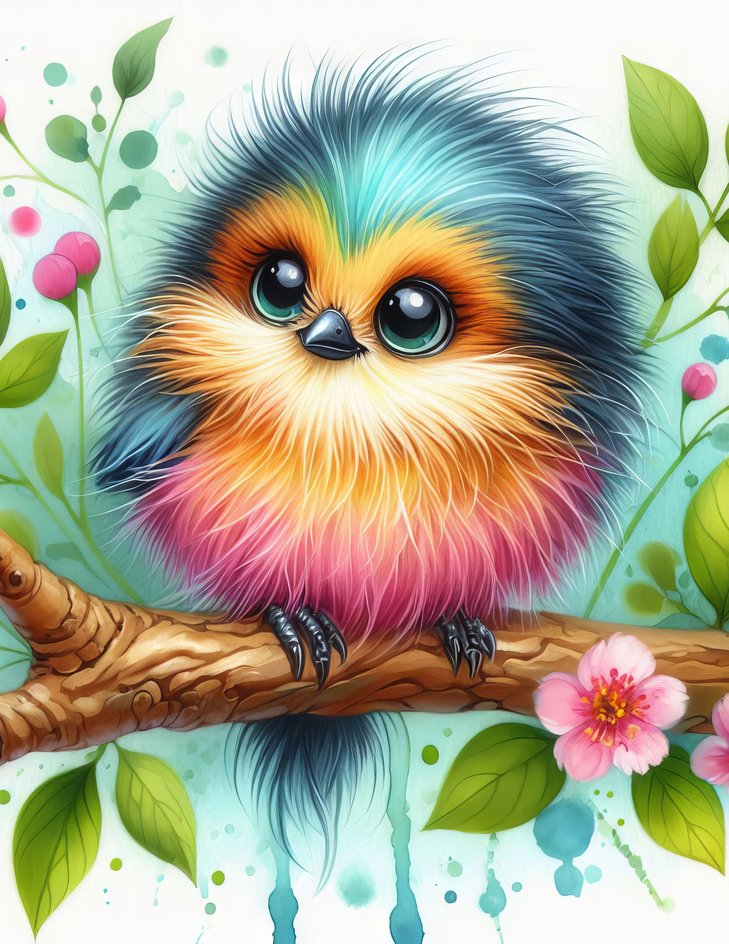 Cute Woodland Animals Clip Art Kit 10 High Res Watercolor Jpgs for Junk ...