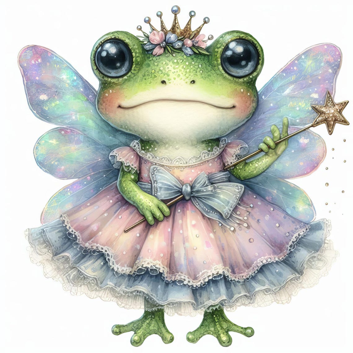 Frog Fairy 10 High Res Watercolor Jpgs Junk Journaling, Scrapbooking ...