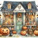 Halloween Shop Clip Art 10 High Res Watercolor Jpgs Junk Journaling ...