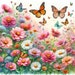 Butterfly Garden Watercolor Clipart: Junk Journal Kit (digital Art Jpgs ...