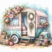 Cozy Whimsical Camper Clip Art 10 High Res Watercolor Jpgs for Junk ...