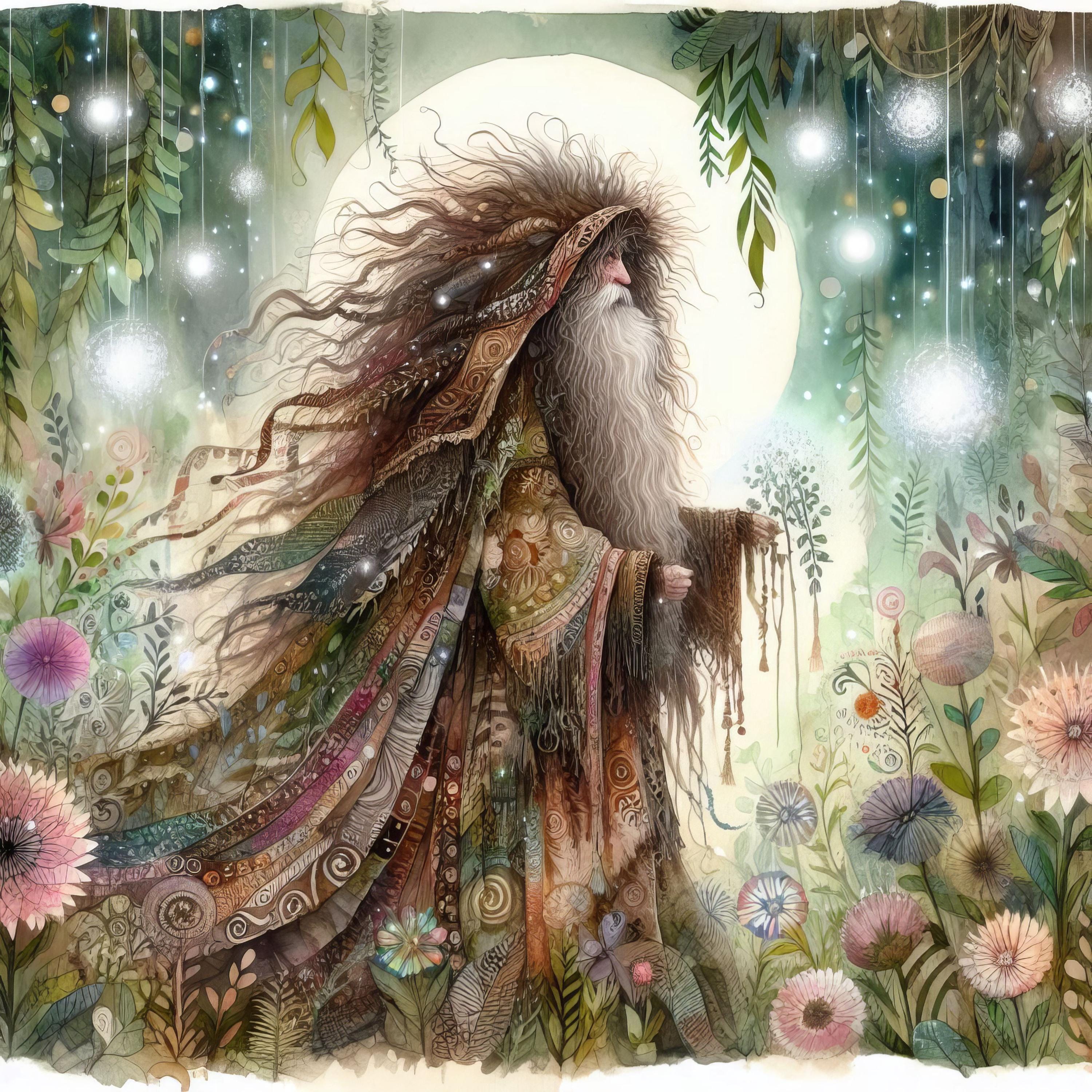 Forest Wizard: Clip Art, 10 High Res Watercolor Jpgs, Junk Journaling ...