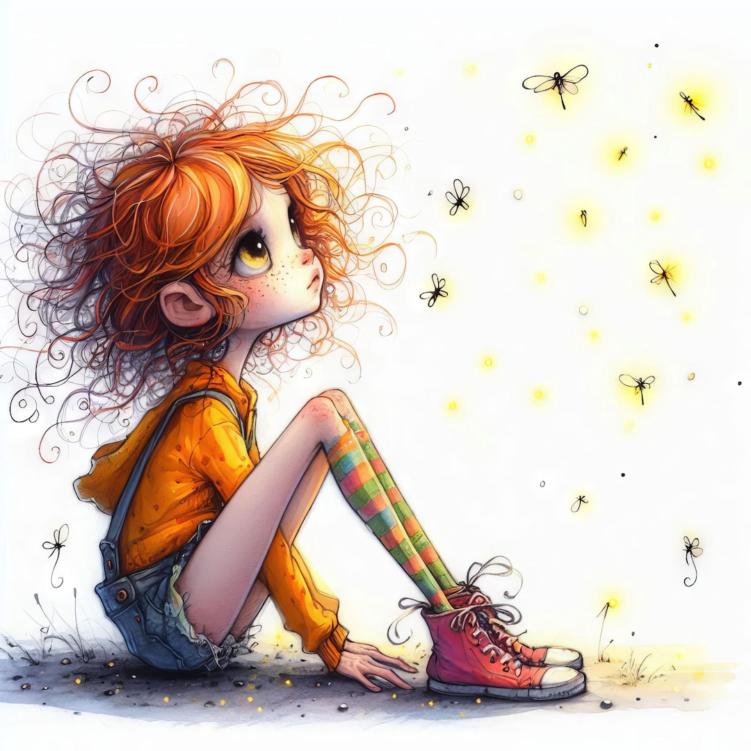 Quirky Fireflies: Clip Art, 10 High Res Watercolor Jpgs, Junk ...
