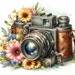 Vintage Camera: Clip Art, 10 High Res Watercolor Jpgs, Junk Journaling ...