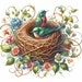 Bird's Nest With Vines: Clip Art 10 High Res Watercolor Jpgs Junk ...