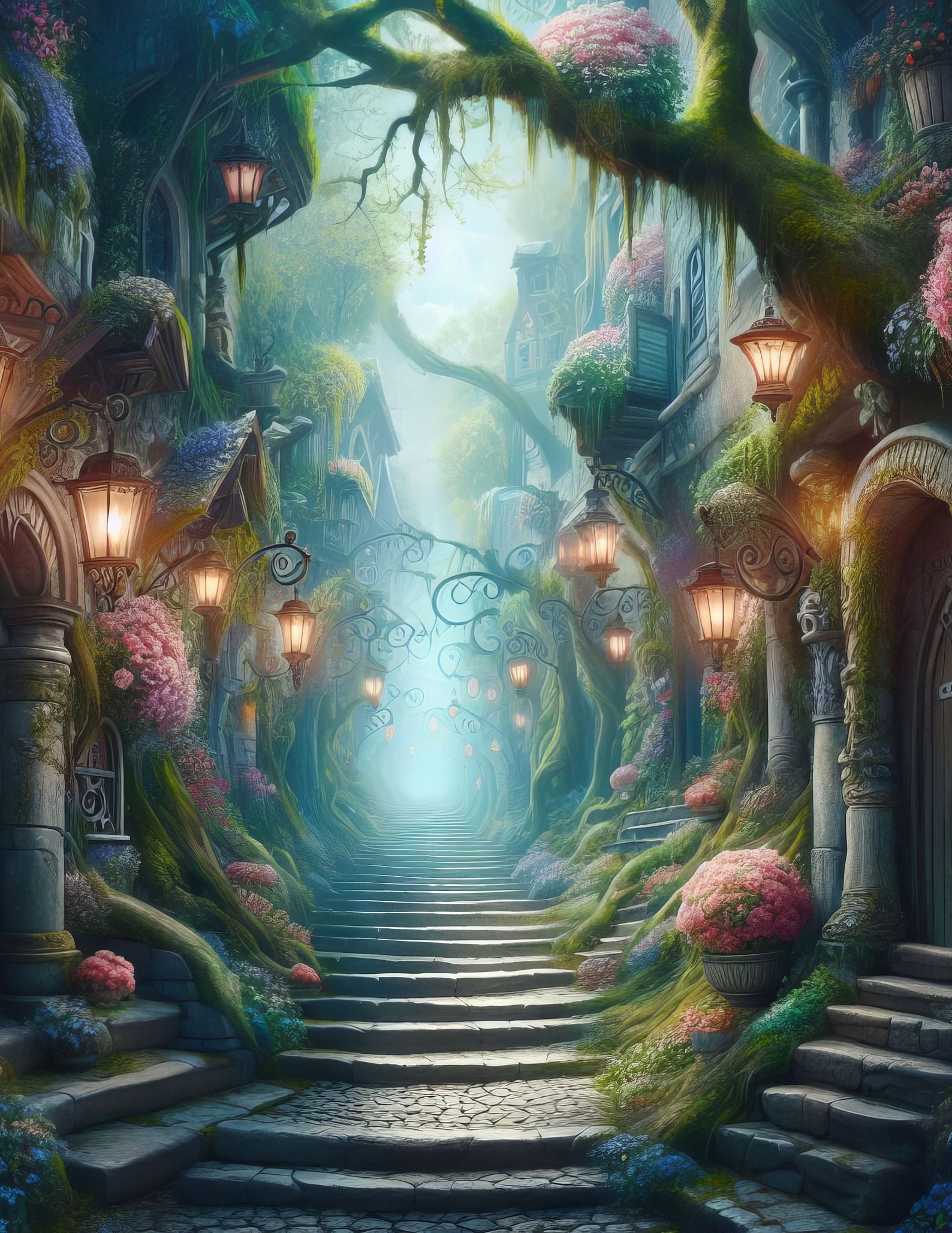 Fantasy Pathway Clip Art Bundle 10 High Res Watercolor Jpgs for Junk ...