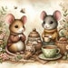 Cute Mice Family: Clip Art, 10 High Res Watercolor Jpgs, Junk ...