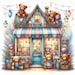 Teddy Bear Shop: Clip Art, 10 High Res Watercolor Jpgs, Junk Journaling ...