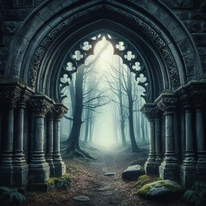 Spooky Gothic Arches Clip Art 10 High Res Watercolor Jpgs for Junk ...