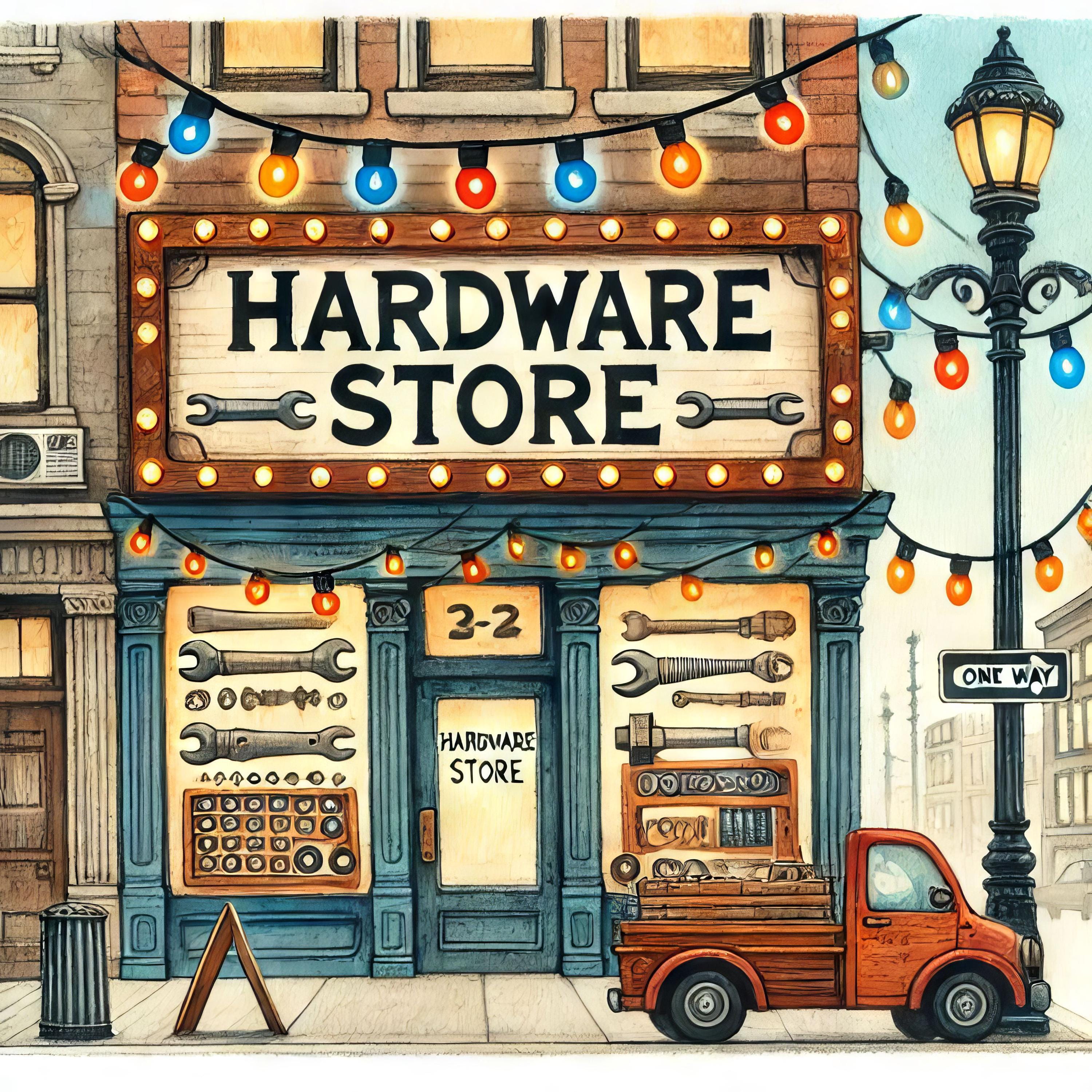 Watercolor Hardware Store Clipart: Junk Journal Ephemera (digital ...
