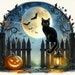 Halloween Black Cat: Clip Art, 10 High Res Watercolor Jpgs, Junk ...