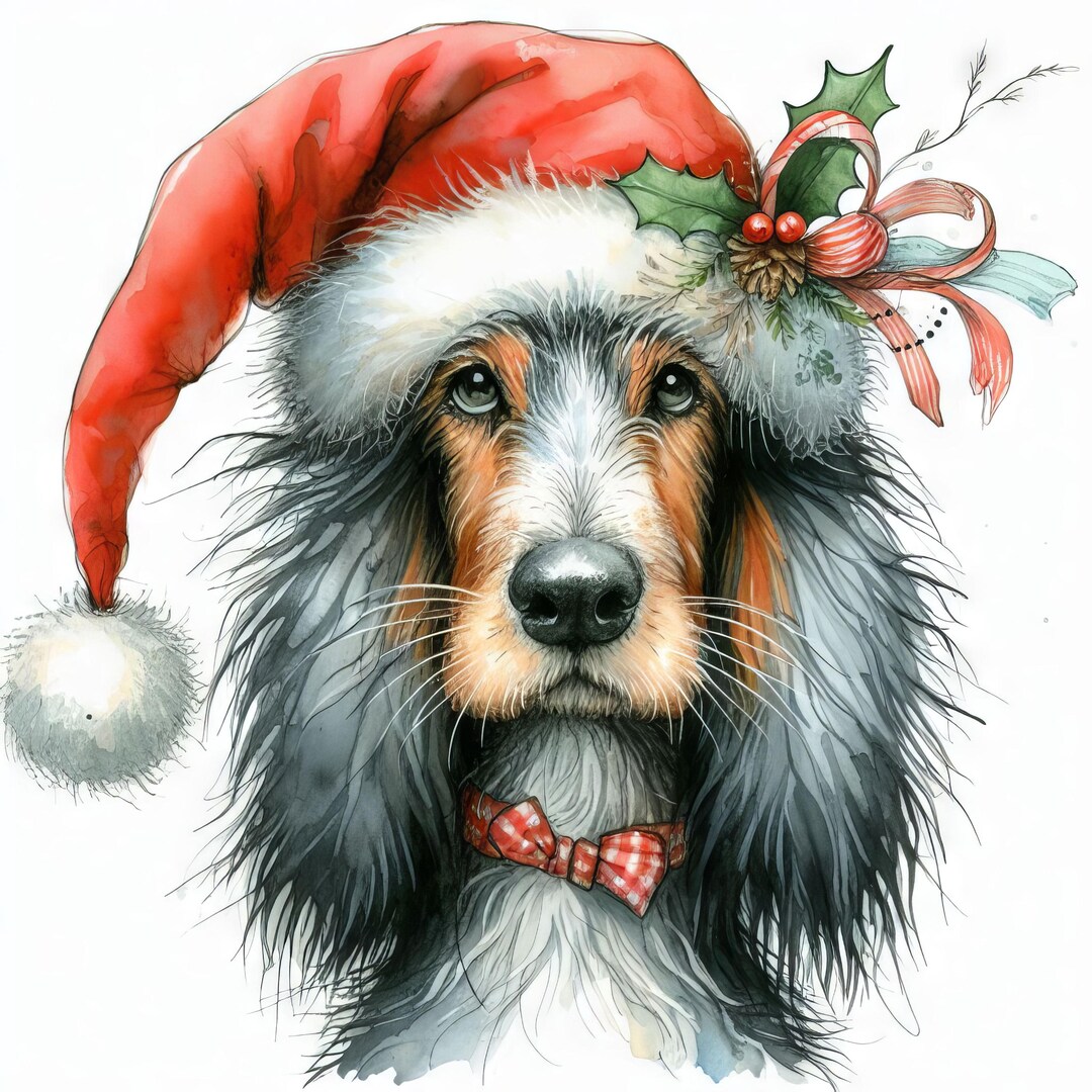 Holiday Dogs: Clip Art, 10 High Res Watercolor Jpgs, Junk Journaling ...