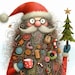 Whimsical Stressed Santa: Clip Art, 10 High Res Watercolor Jpgs, Junk ...