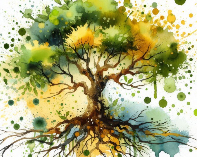 Whimsical Trees Clip Art Bundle 13 High Res Watercolor Jpgs for Junk ...